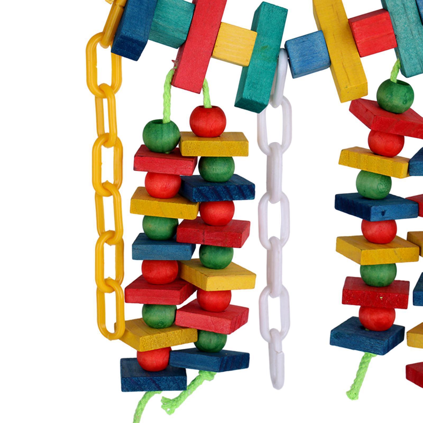 Multicolored Wooden Blocks Tearing Toys for African Grey | eBay Australia