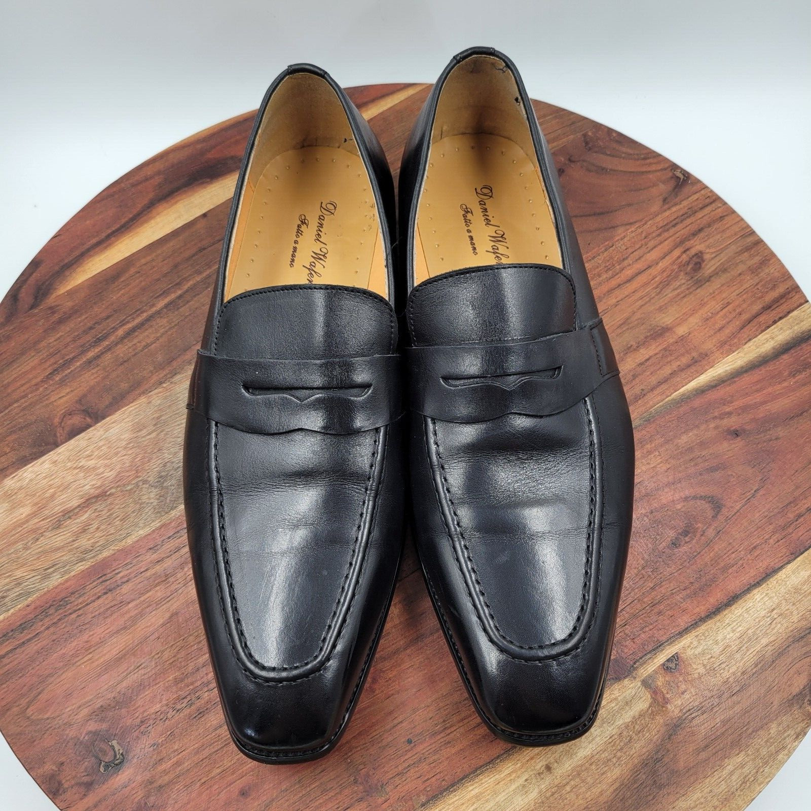 Daniel Wafer Penny Loafer Shoes Mens 46 / 12 Black Le… - Gem