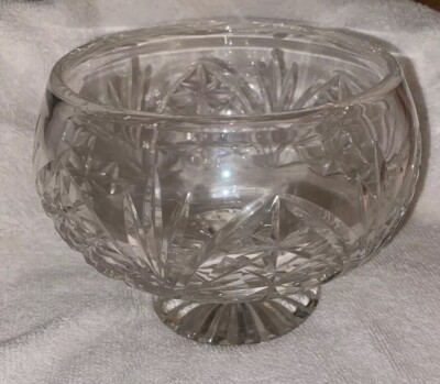 Vintage Lead Crystal Footed Bowl 1995 The Leana pattern Code FTB5 ...