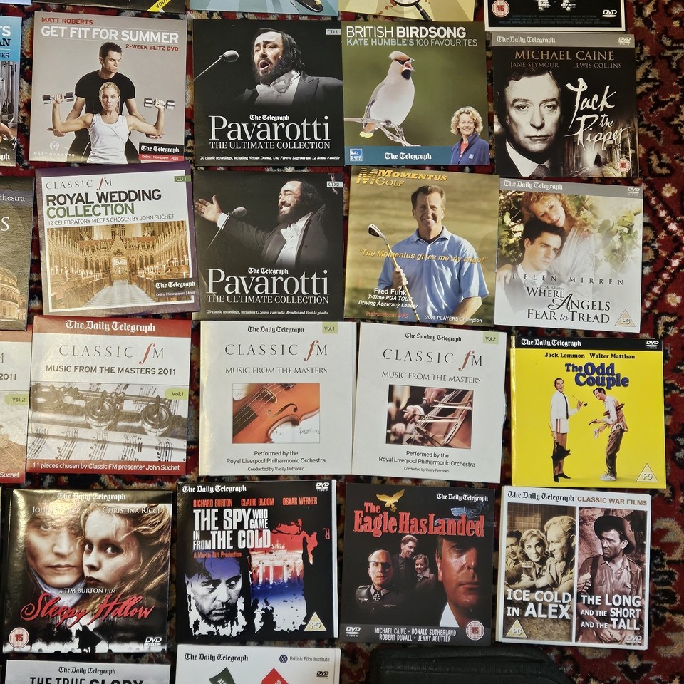 DVDs CDs Newspaper Promos Film Movies TV Programs Bulk Job Lot Bundle x ...