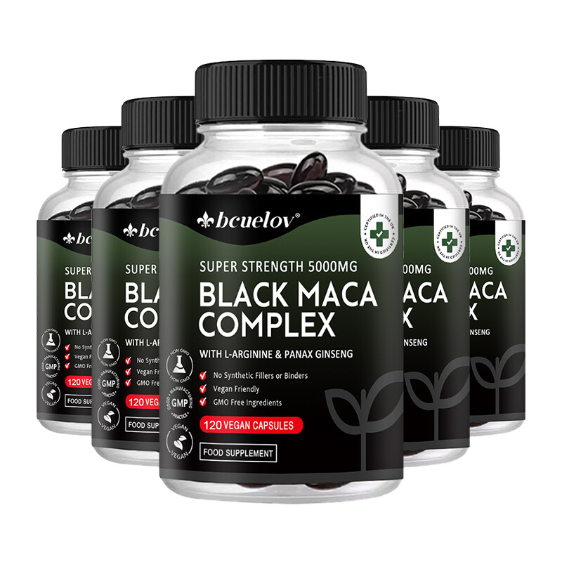 Black Maca Capsules 5000 mg - Increase energy and vitality, improve ...
