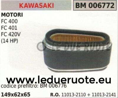 1110132110+ 110132141 Air Filter Engine Kawasaki FC 400 401 420v ...