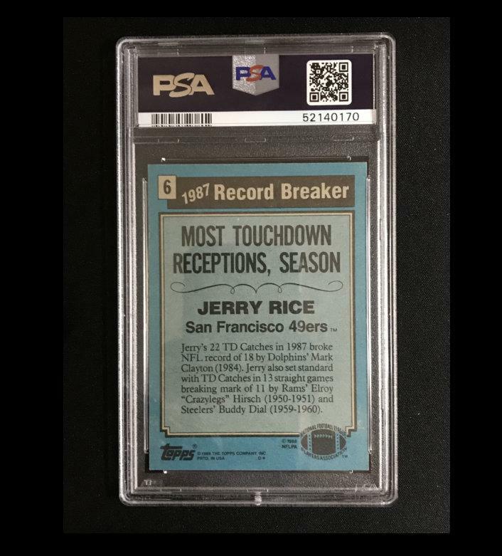 1988 Topps Jerry Rice Record Breaker #6 - PSA Grade NM MT 8 | eBay