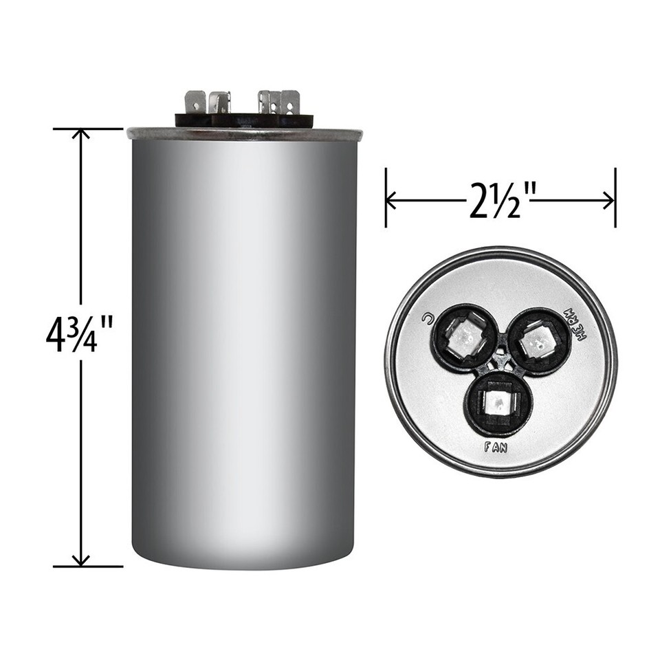 14166 - Mars OEM Replacement Run Capacitor 440/370 VAC 70/7.5 MFD Round ...