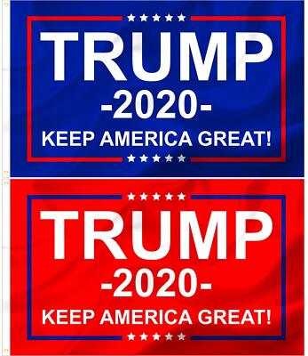 Trump 2020 Keep First Red and Blue 3x5 FT Combo Pack (2 Flags) | eBay