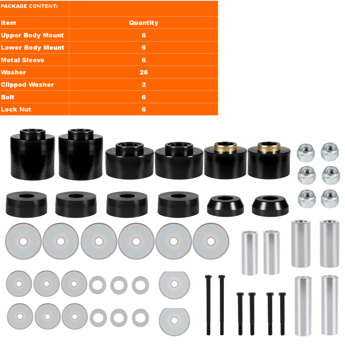 4.4123r Body Cab Mount Bushing Set Kit For 1980-1998 Ford F150 F250 ...