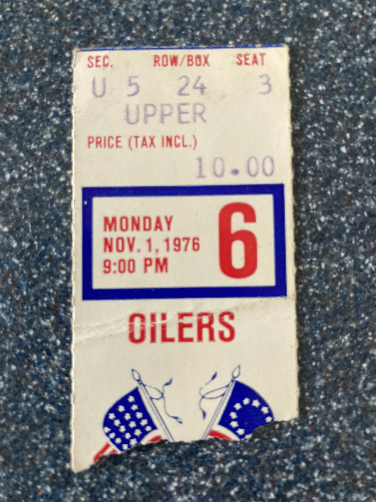 1976 Baltimore Colts Ticket Stub - Memorial Stadium - Houston Oilers 11 ...