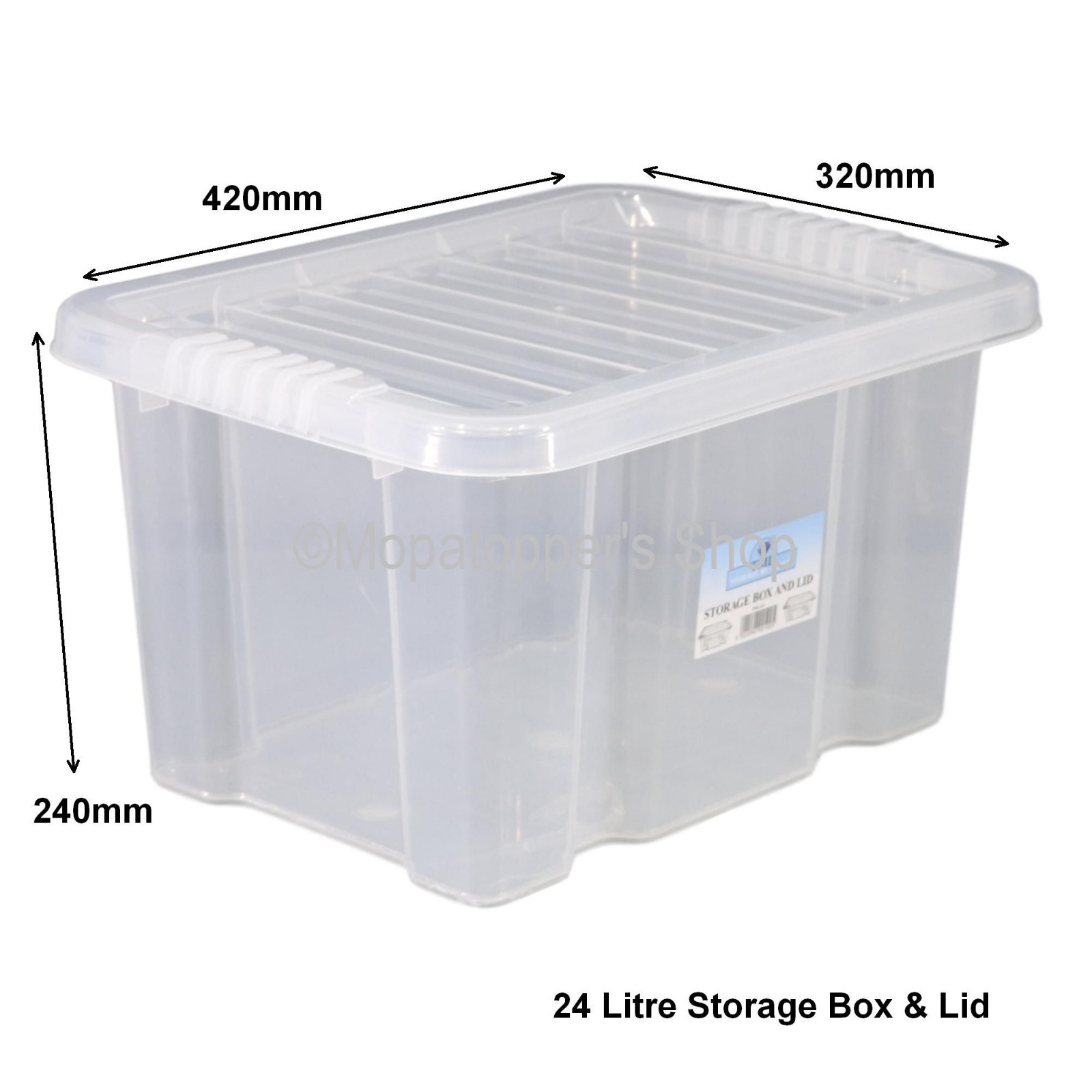 NEW British Made Clear Plastic Storage Box Boxes With Clear Lids - SIZE ...