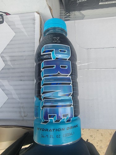 NEW Prime X Hydration Drink Blue Holographic RARE Label Sealed In Hand ...