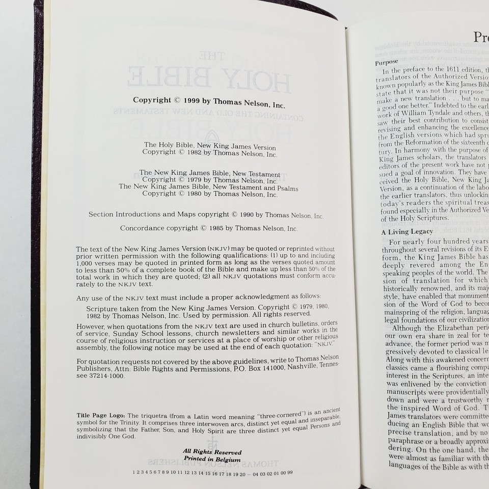 Holy Bible New King James Version Red Letter Nelson 3016BG NKJV 1999 | eBay