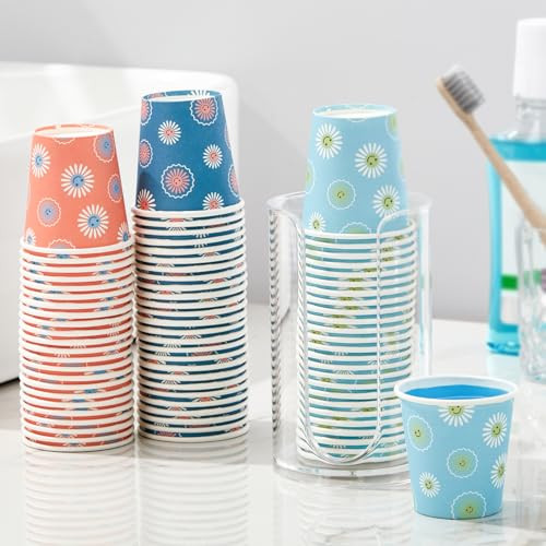 1200 Pack 3 oz Paper Cups, Disposable Bathroom Cups, Mini Mouthwash ...