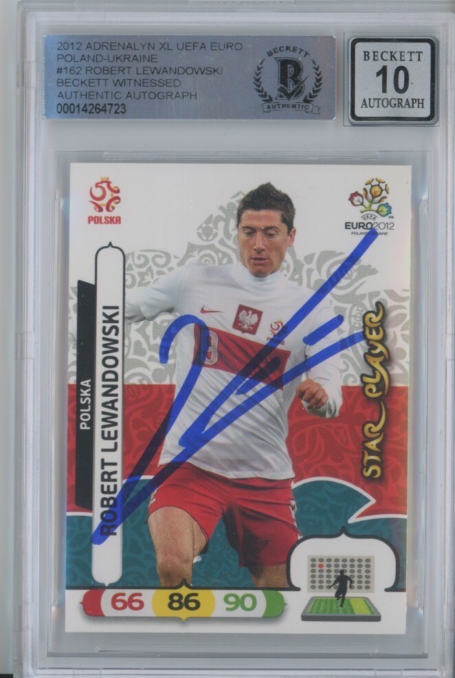 2012 Robert Lewandowski Signed Rookie UEFA Euro Poland #162 Beckett ...