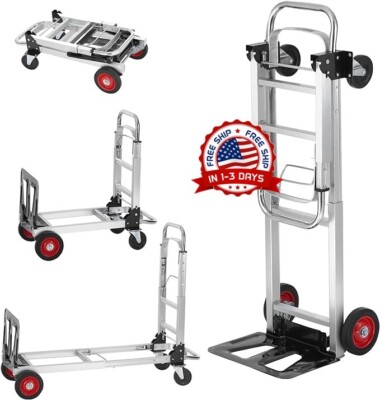 Carrito Plegable De Aluminio Carretilla Para Carga Con Ruedas Multiuso ...