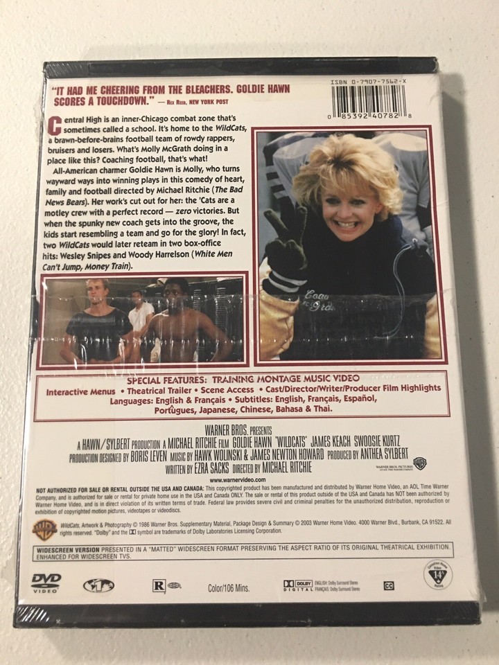 Brand New Wildcats (DVD, 2003) RARE 1986 HAWN HARRELSON SNIPES Snap ...