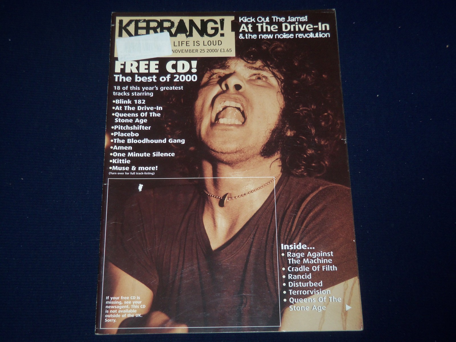 2000 NOVEMBER 25 KERRANG! MUSIC MAGAZINE - GREAT COVER & PHOTOS - BO 75 ...