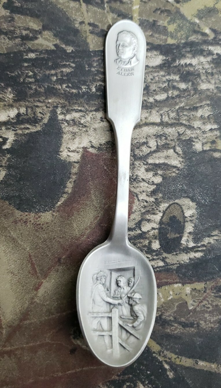 Franklin Mint Official Bicentennial Ethan Allen Spoon Collection Pewter ...
