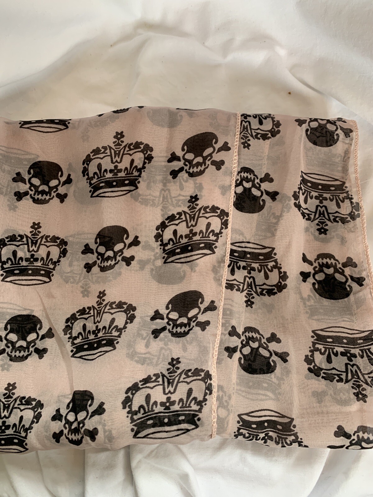 RECTANGLE SKULL & CROSSBONES & CROWN GOTH GOTHIC LITE WIEGHT HALLOWEEN ...