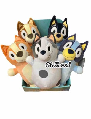 Bluey Squishmallow Bluey, Bingo, Muffin,Bandit, Chilli Hugmee Plush ...