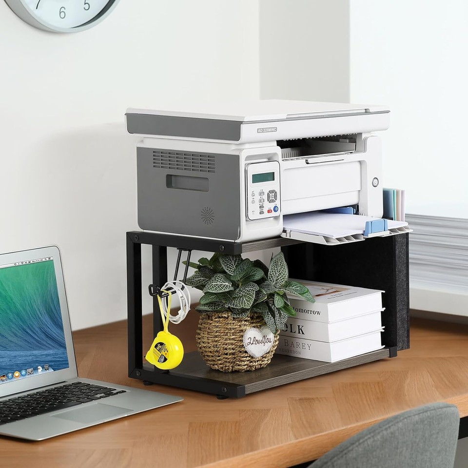Printer Stand Under Desk Printer Table with Storage & Wheel for Home ...