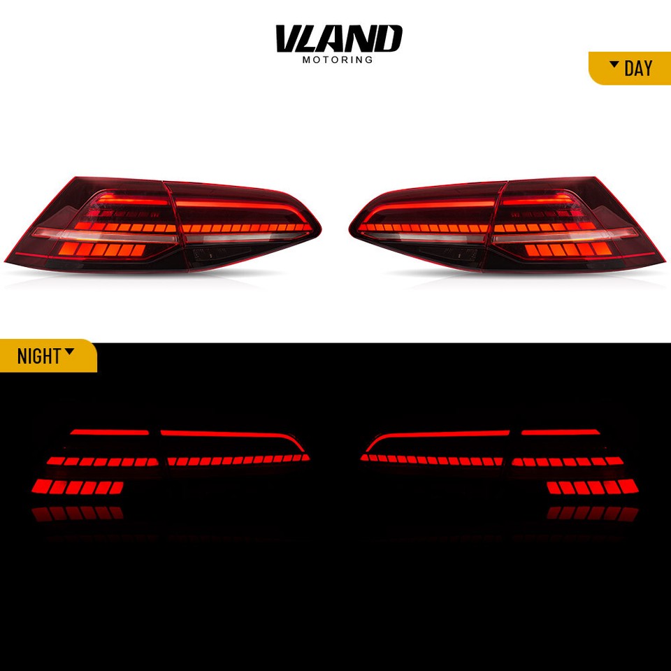 LED Tail Lights For 2014-2019 Volkswagen VW Golf 7 MK7 GTI Sequential ...
