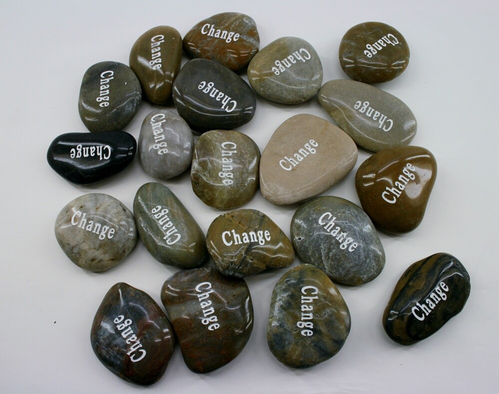 Lot of 100pcs Inspirational Word River Stones Etched Engrave Carve ...