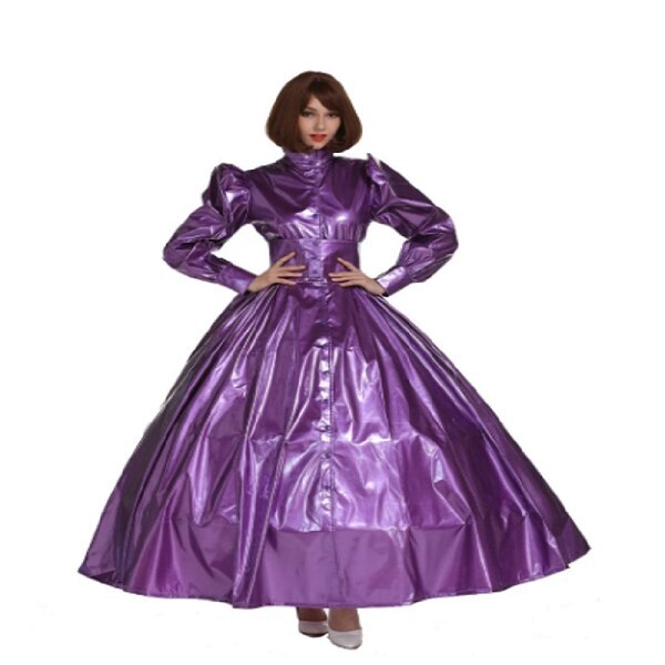 Gothic Punk PVC Ball Gown Dress Uniform Crossdress For Party Dress ...