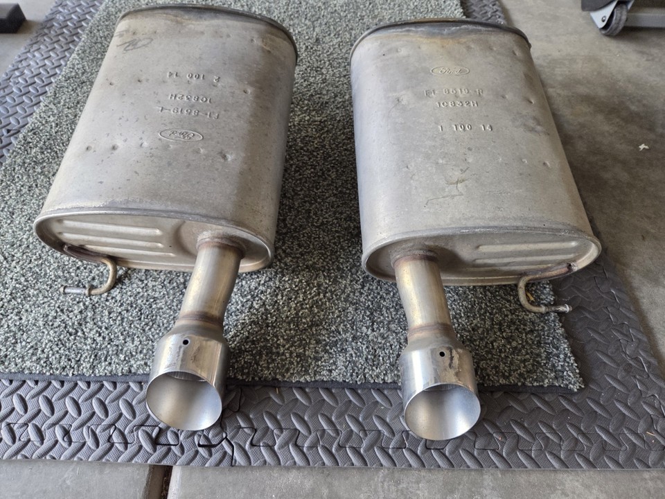2011-2014 Ford Mustang V6 3.7L OEM Exhaust Muffler Back Set Left ...