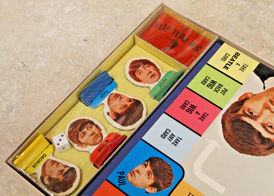 MB 1964 The BEATLES Flip Your Wig Board Game *New/Open Box* FREE ...