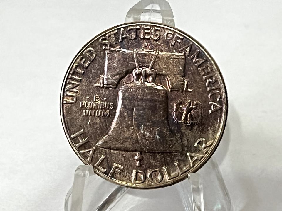1962-D Franklin Silver Half Dollar LIGHT TONING # 7-78 AS SHOWN YOU ...