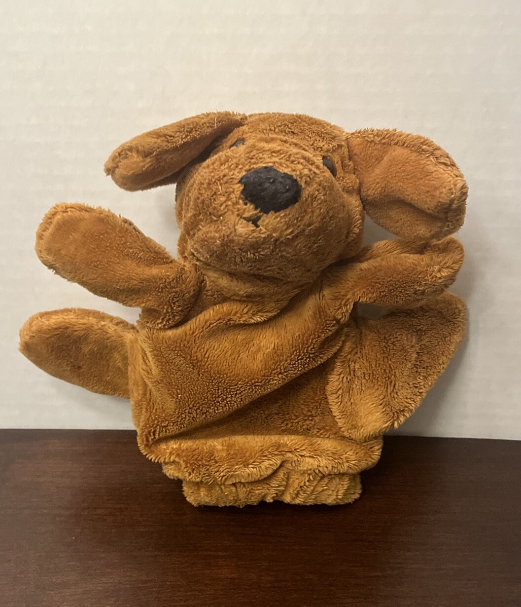 Hand Full Body Dog Puppet Plush Stuffed Brown 9” Figure Toy | eBay