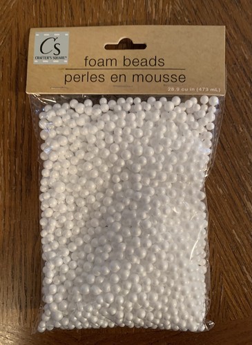 Crafter's Square White Foam Beads, 28.9 cubic inch | eBay