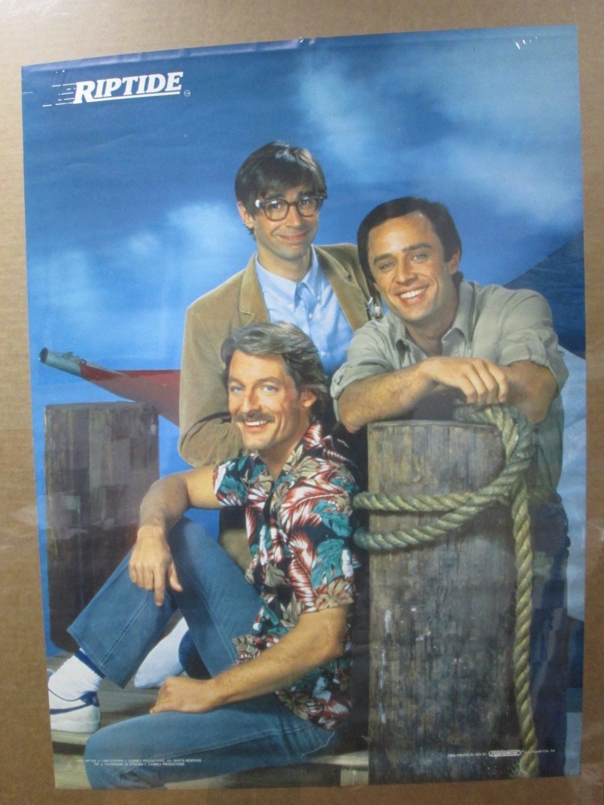 Riptide Vintage Poster TV series actor 1984 Inv#G3665 | eBay