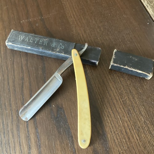 ANTIQUE STRAIGHT RAZOR WALTER & CO. SOLINGEN GERMANY With case | eBay