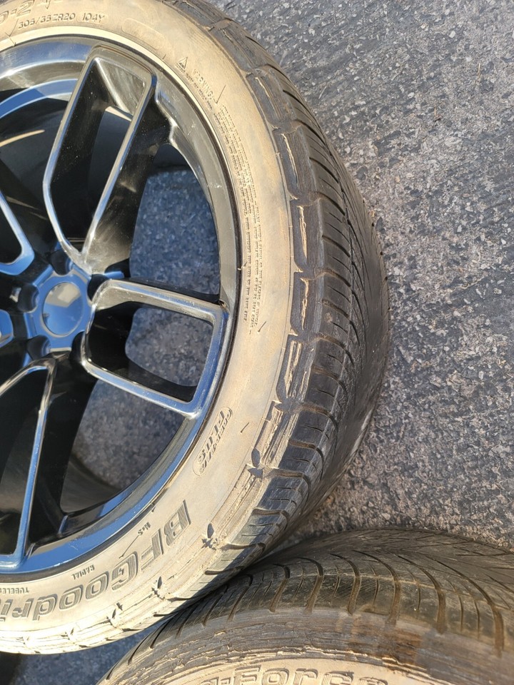 20x10.5 Dodge Charger Challenger SRT Hellcat Replica Wheels Rims Black ...