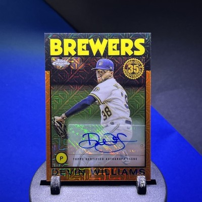 Devin Williams 2021 Topps Chrome Orange Refractor Autograph 12/25 | eBay