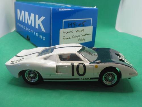 MMK H5-05 FORD GT40 LE MANS 1964 WHITE #10 - STUNNING 1/32ND SLOT CAR ...