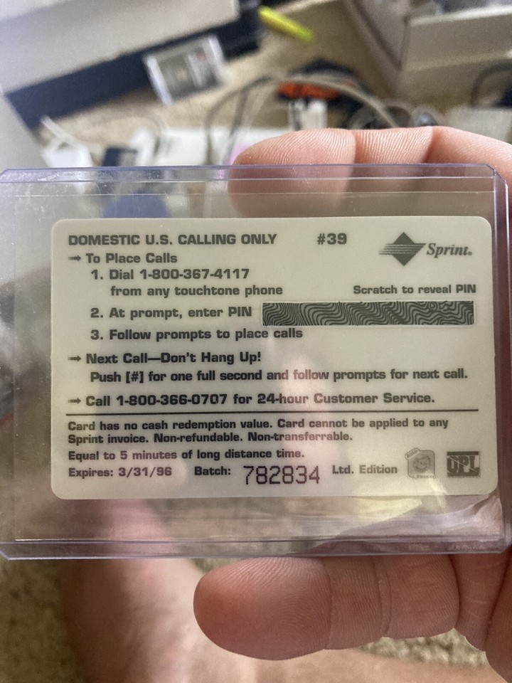 1995 Auto-Phonex Calling Card $3 Signatures /3000 Alex Selivanov ...