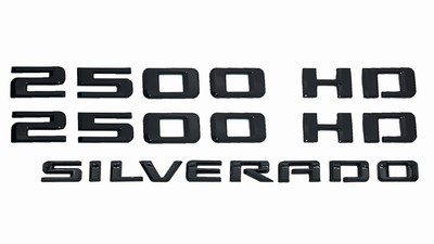 Fits 2019-23 Silverado 2500HD Door Tailgate Emblem Gloss Letter Badge ...