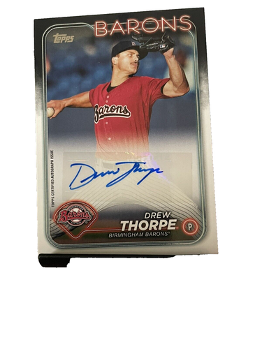 Drew Thorpe 2024 Topps Pro Debut Base Auto #PD-87 BIRMINGHAM Barons | eBay