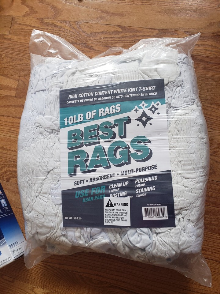 Best Rags White Knit Cleaning Rags, Bulk Cloths for Multipurpose ...