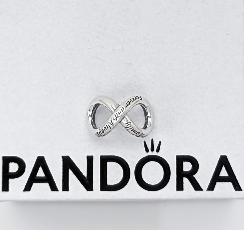 New 100% Authentic PANDORA 925 ale Forever & Always Infinity Charm ...