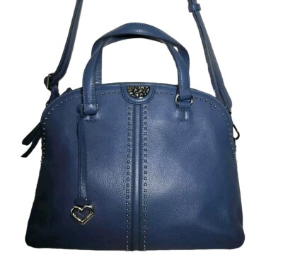 BRIGHTON PRETTY TOUGH JOLENE CANYON BLUE DOMED STUDDED CROSSBODY ...