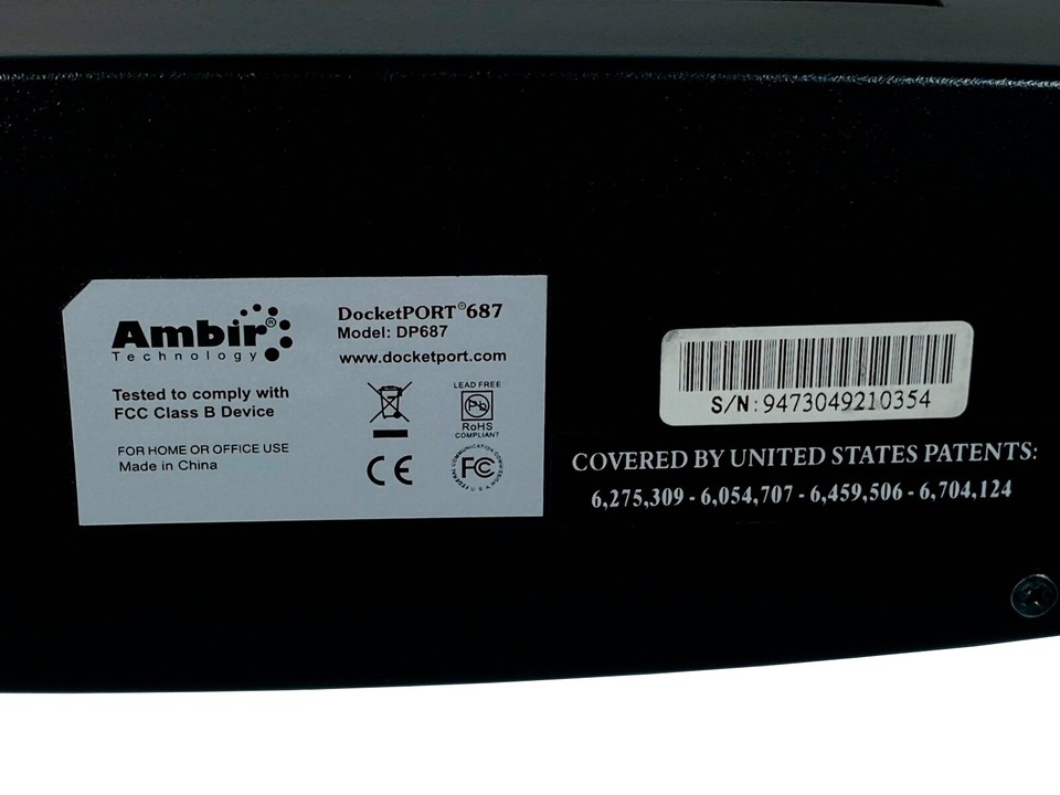 Ambir DocketPORT 687 Duplex ID USB Scanner DP687 w/AC Adapter 6-Months ...