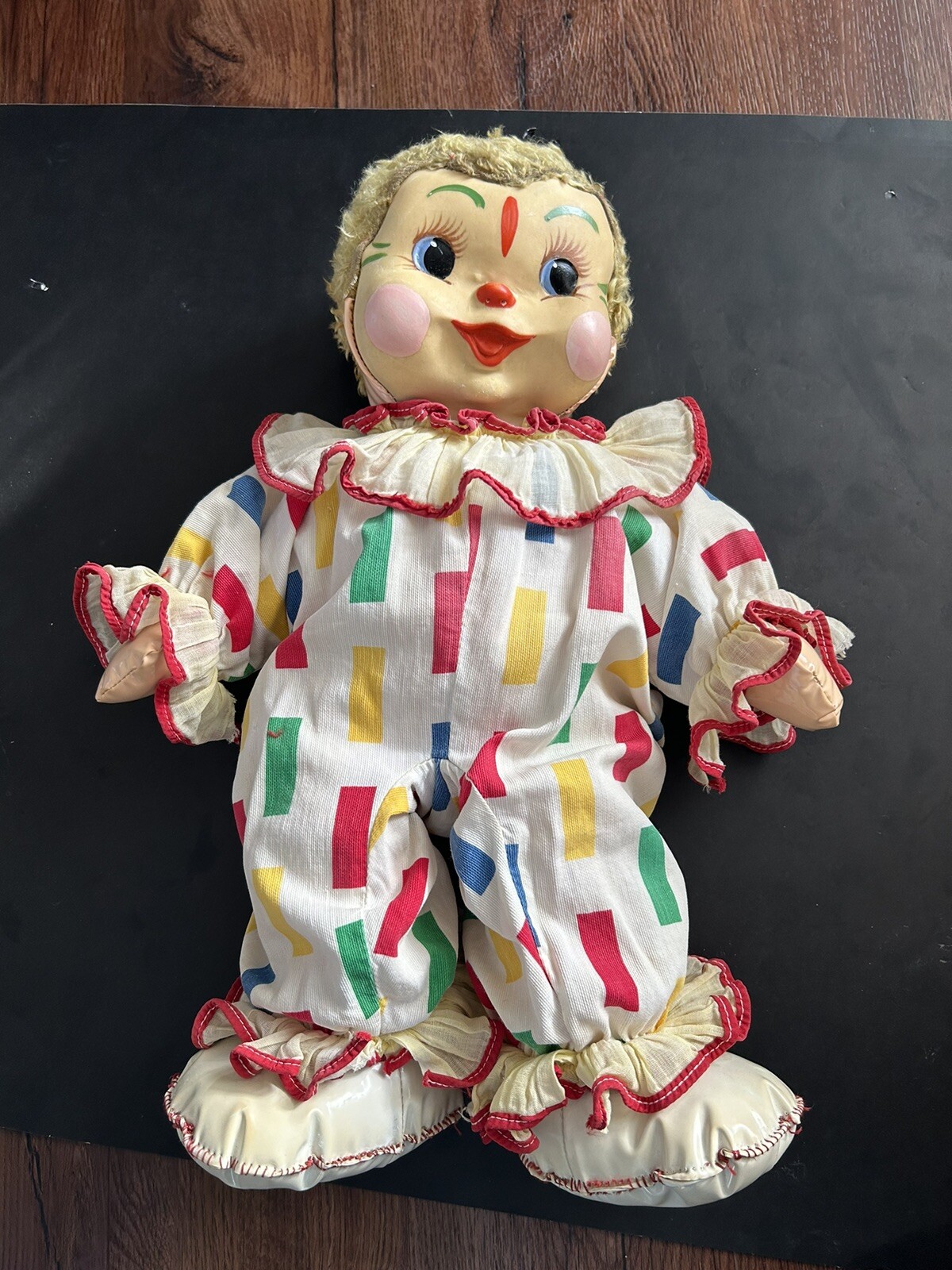Rushton Clown Rare Early Rubber Face Plush Doll. Star Creations No Tag ...