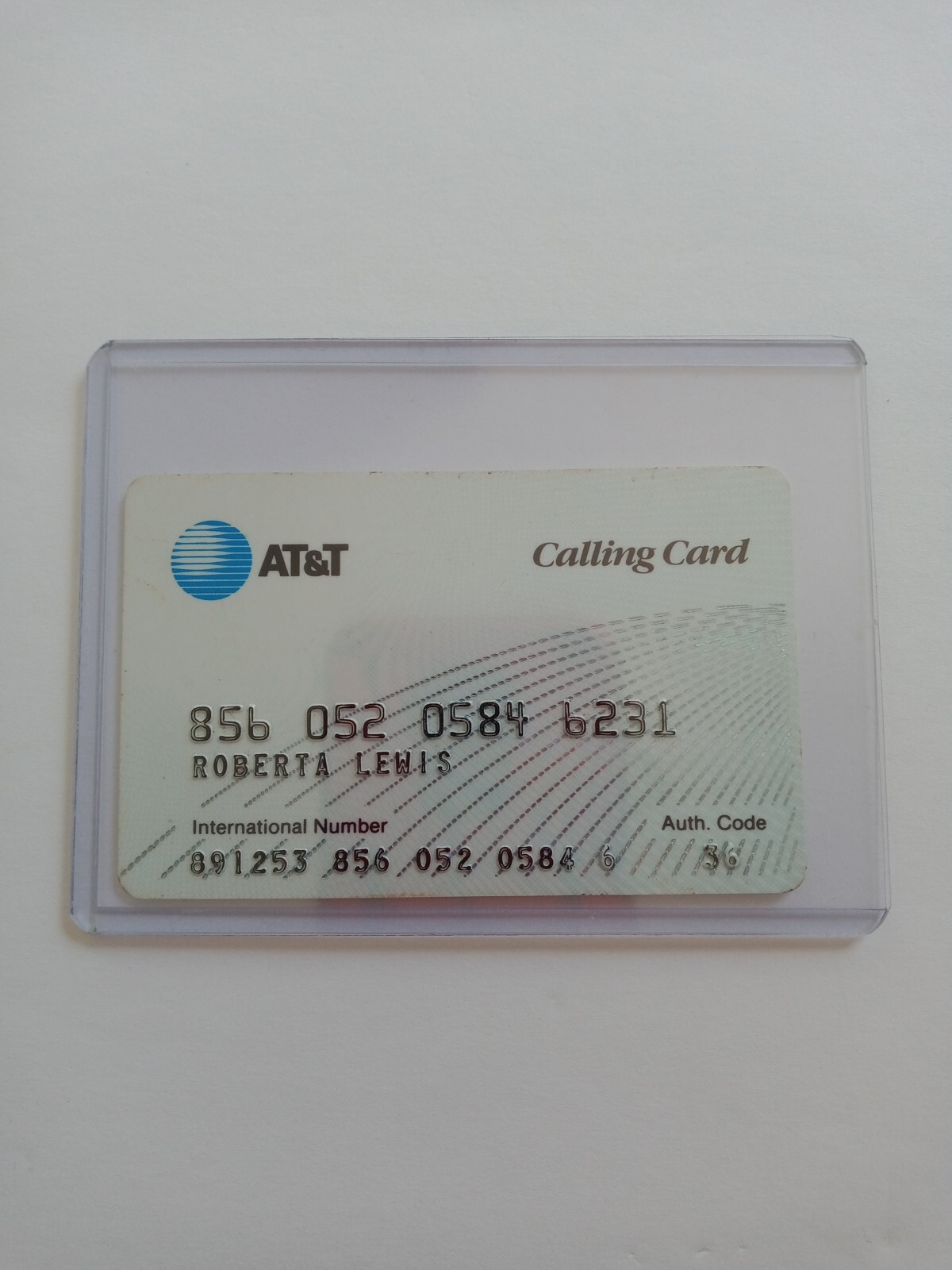 Vintage AT&T Calling Card International Phone Number Plastic Call Long ...