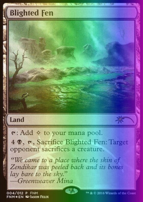 Magic the Gathering MTG Blighted Fen (4) Friday Night Magic 2016 LP ...