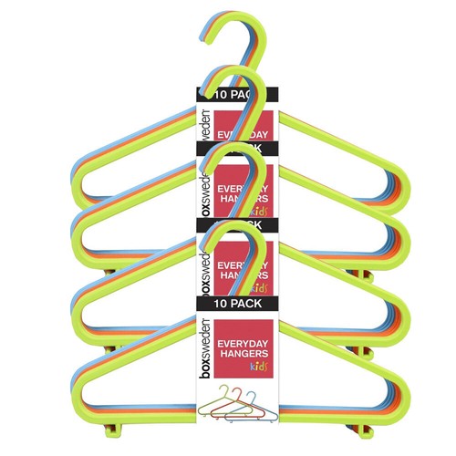 40PK Box Sweden 29cm Kids Plastic Hangers Children's Clothing Closet ...