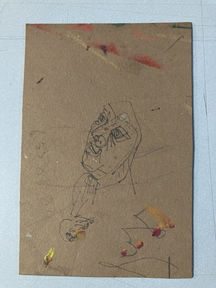 Very Beautiful Cubism Drawing 1950 Face Head Cubist Portrait Ink To ...