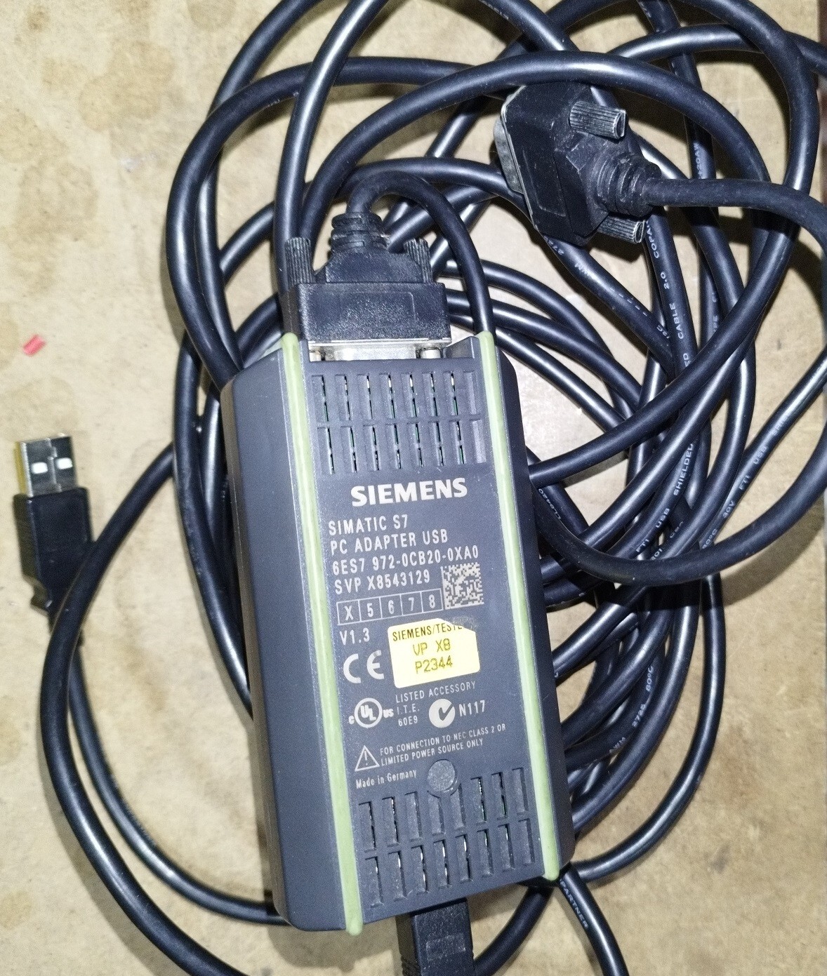 ORIGINAL SIEMENS PC ADAPTER USB V1.3 6ES7972-0CB20-0XA0 6ES7 972-0CB20 ...