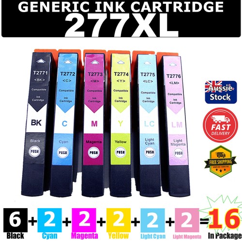 16x 277XL 277 Generic Ink Cartridge For Epson XP-850 XP-860 XP950 XP ...